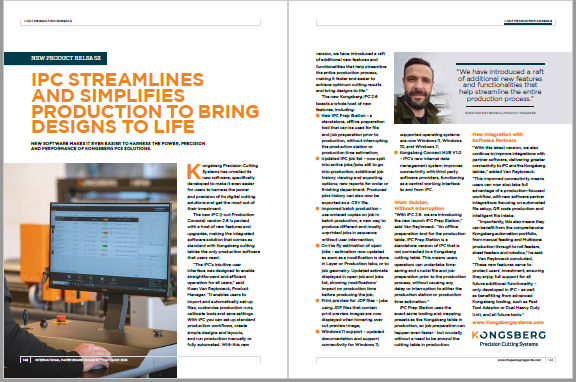 New iPC 2.6 makes a splash - Kongsberg Precision Cutting Systems